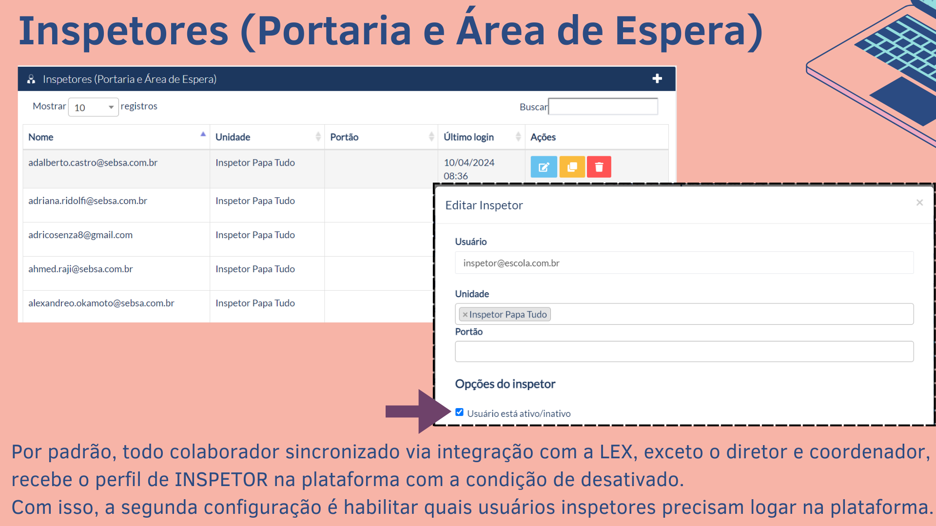 School Guardian - Setup inicial. – Conexia